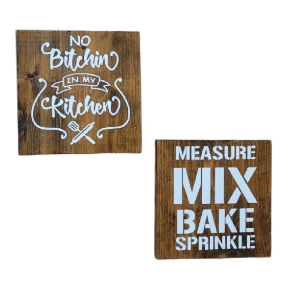 Kitchen | Funny Repurposed Kitchen Wall Art Set | Poshmark